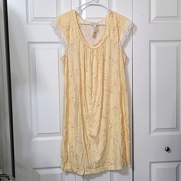 Charter Club | Intimates & Sleepwear | Nwt Yellow Pink Floral Nightgown ...